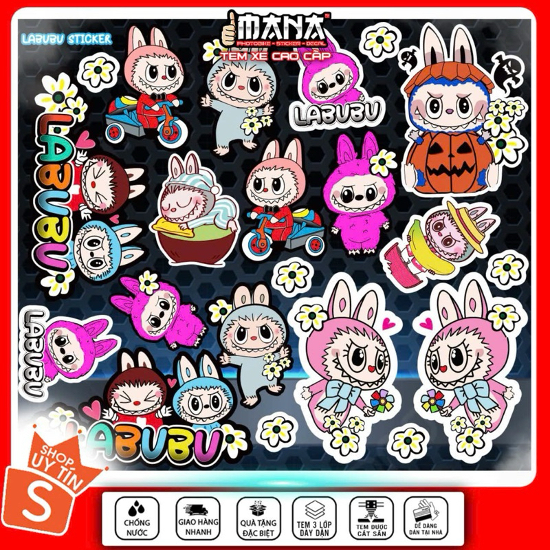 Labubu car stickers, labubu car stickers, multi-position stickers, team ...