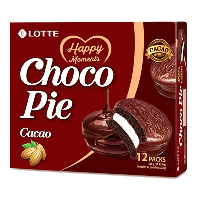 Lotte Choco Pie Cocoa Flavor 12 Packs x 336g | Shopee Singapore
