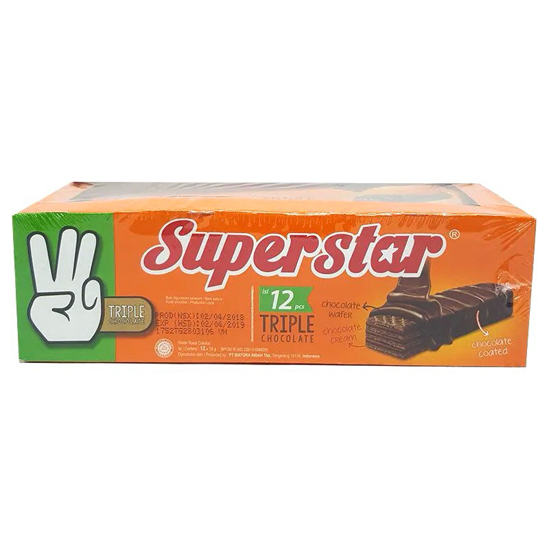 Superstar Chocolate Sponge Cake Box 192G (16G x 12 Bars) | Shopee Singapore