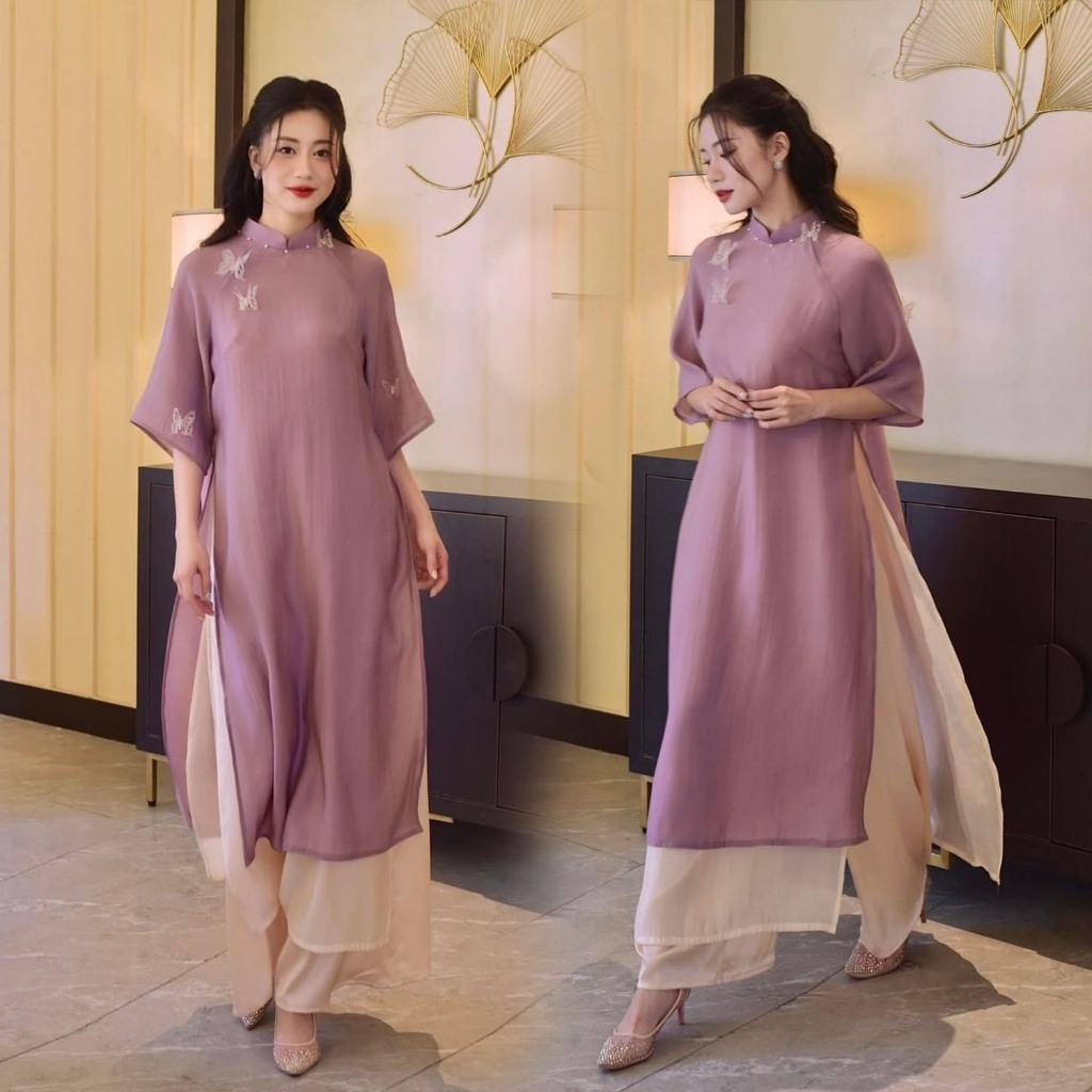 BigSize Women's Modern Ao Dai, Handmade Straight Shape LT12 | Shopee Singapore