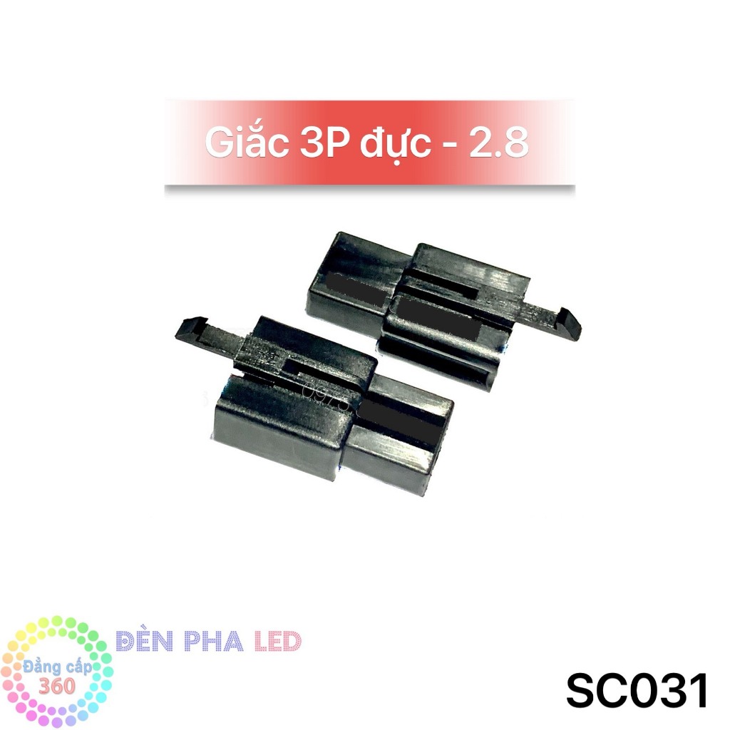 [50 Heads] 3-hole plastic jack 2.8 MALE - BLACK, 3p pin jack, uses cos ...