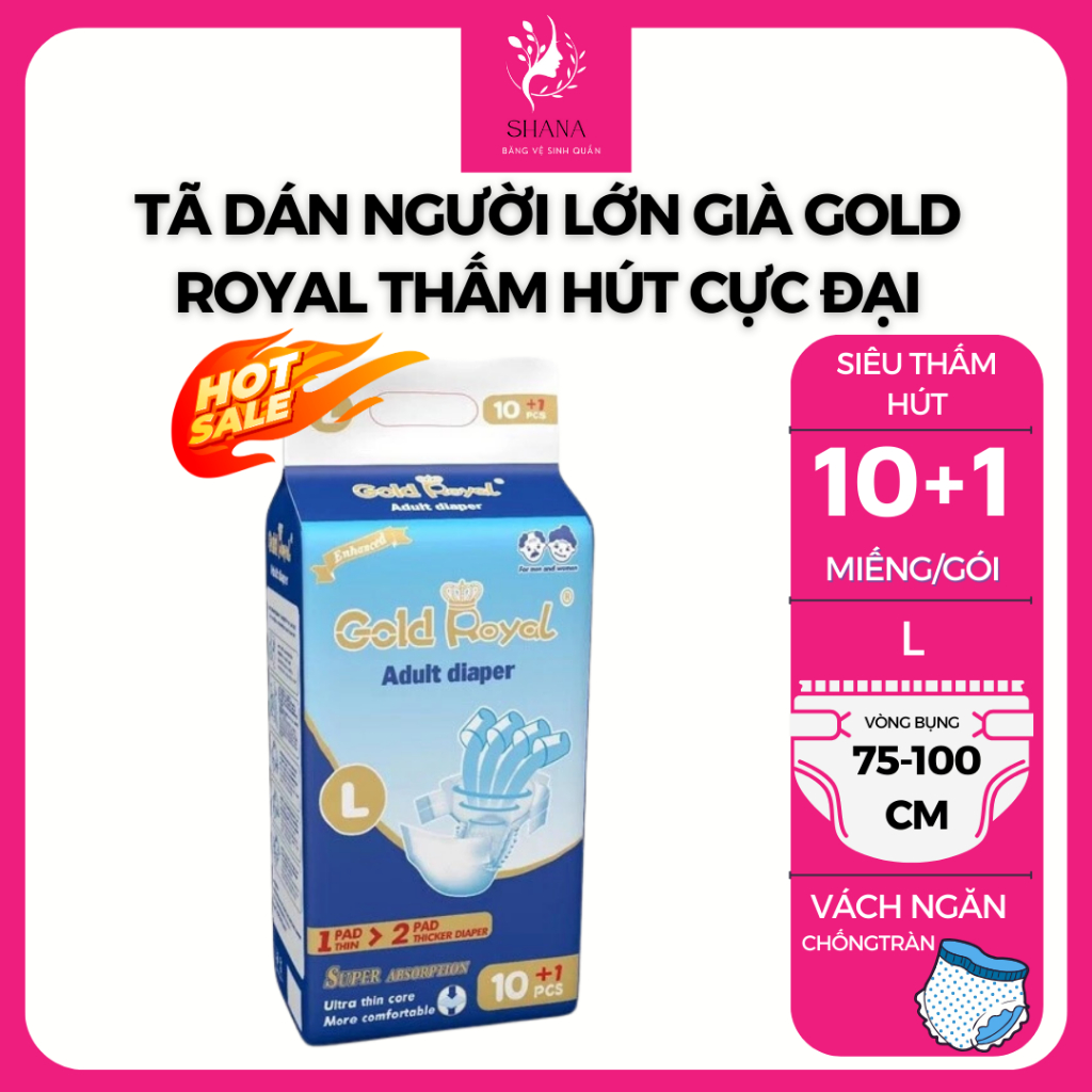 Gold Royal diapers for the elderly, maximum absorbency, 2 liters, size ...