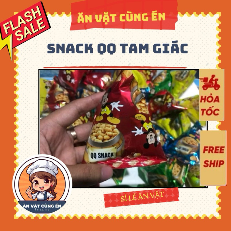 QQ Snack triangle bag 60 packs of crispy and delicious cartilage, cheap ...
