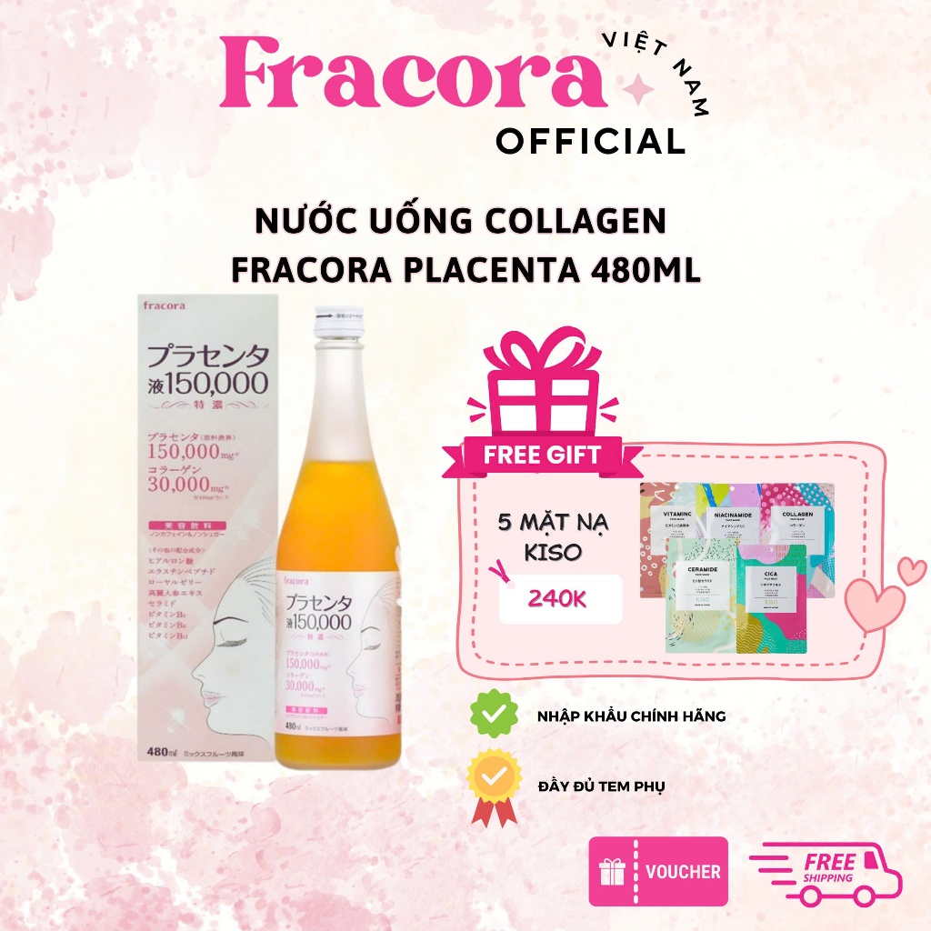 [ Date 2025 ] Fracora Placenta Collagen Drink Bottle 480ml. | Shopee ...