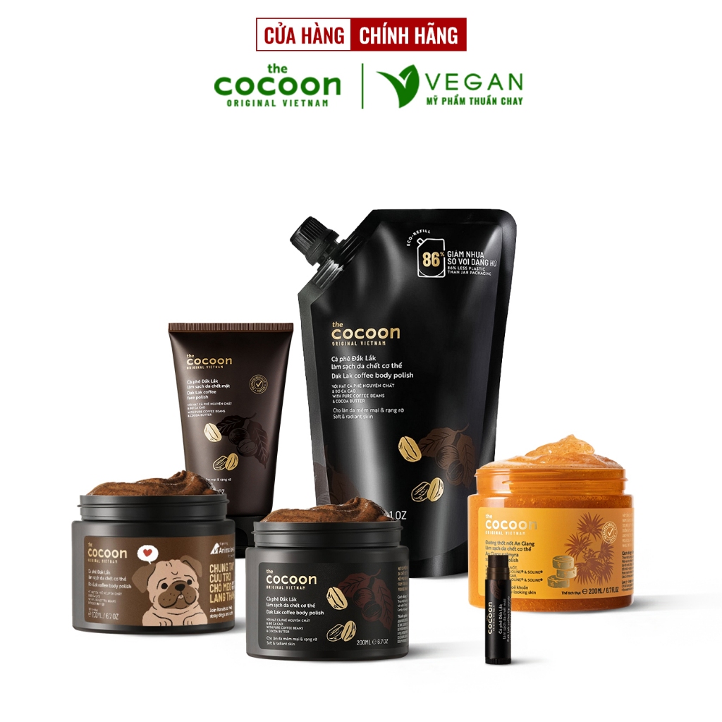 COCOON VEGAN VEGAN Exfoliator, HERBARIO exfoliates dead skin on body ...