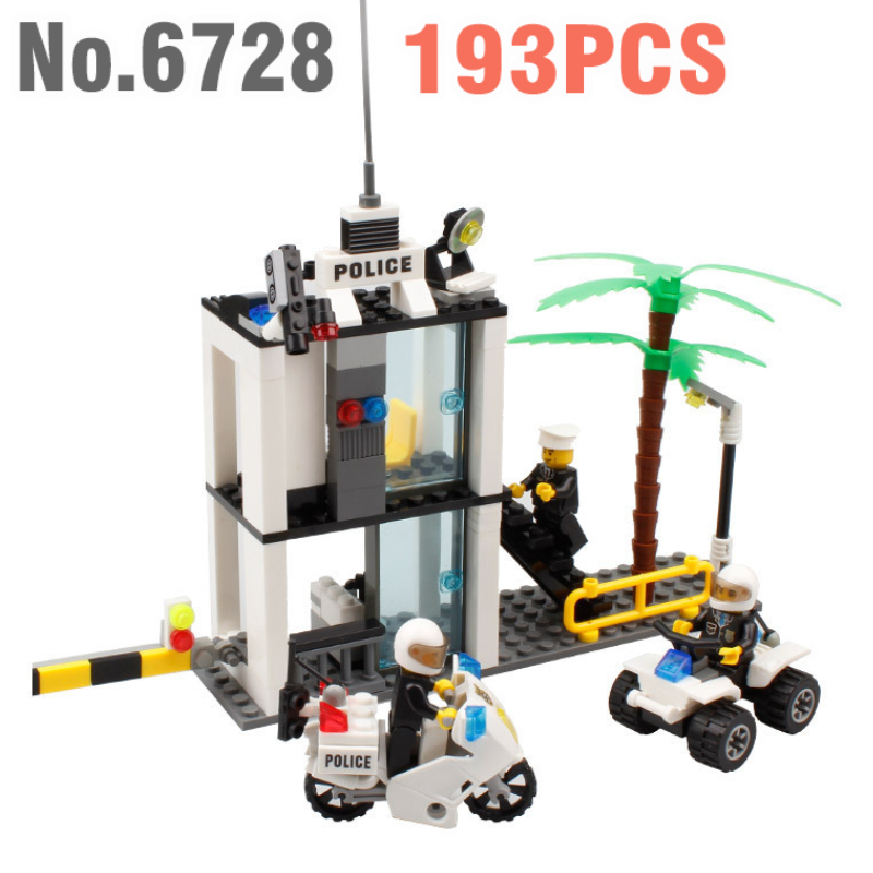 Lego assembly set model Police car station children's toy (No.6728 ...