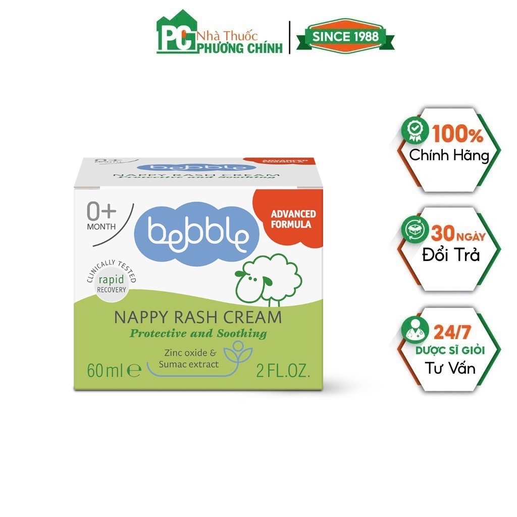 Bebble Nappy Rash Cream Helps Quickly Reduce Itching, Rashes, Insect ...