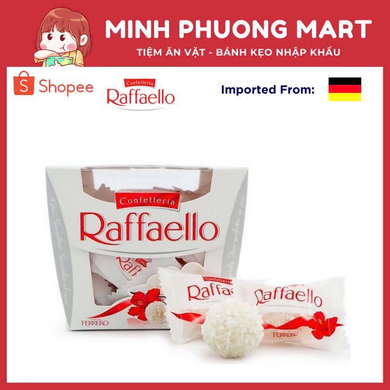 Ferrero Raffaello Chocolate Candy Covered with German Coconut 150g ...