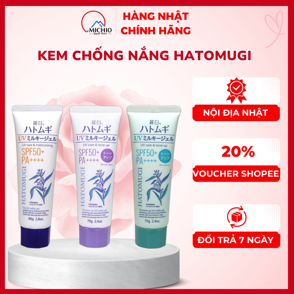 Japanese domestic Hatomugi sunscreen Spf50+ Pa++++ brightens skin and ...