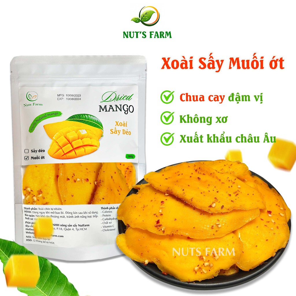 Nut Farm chili salt dried mango, rich sour and spicy taste | Shopee ...