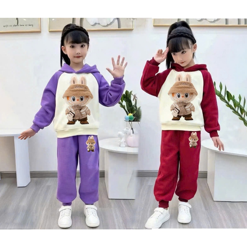 Labubu Autumn Winter Felt Set 2 Colors (WITH PURPLE RED HAT) for ...