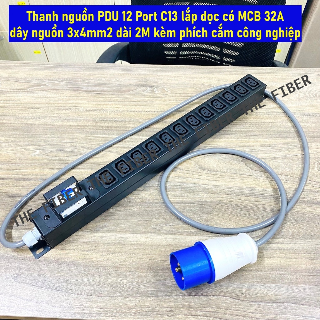 PDU 12 Port C13 power bar - MCB32A - Comes with 2M long power cord for ...