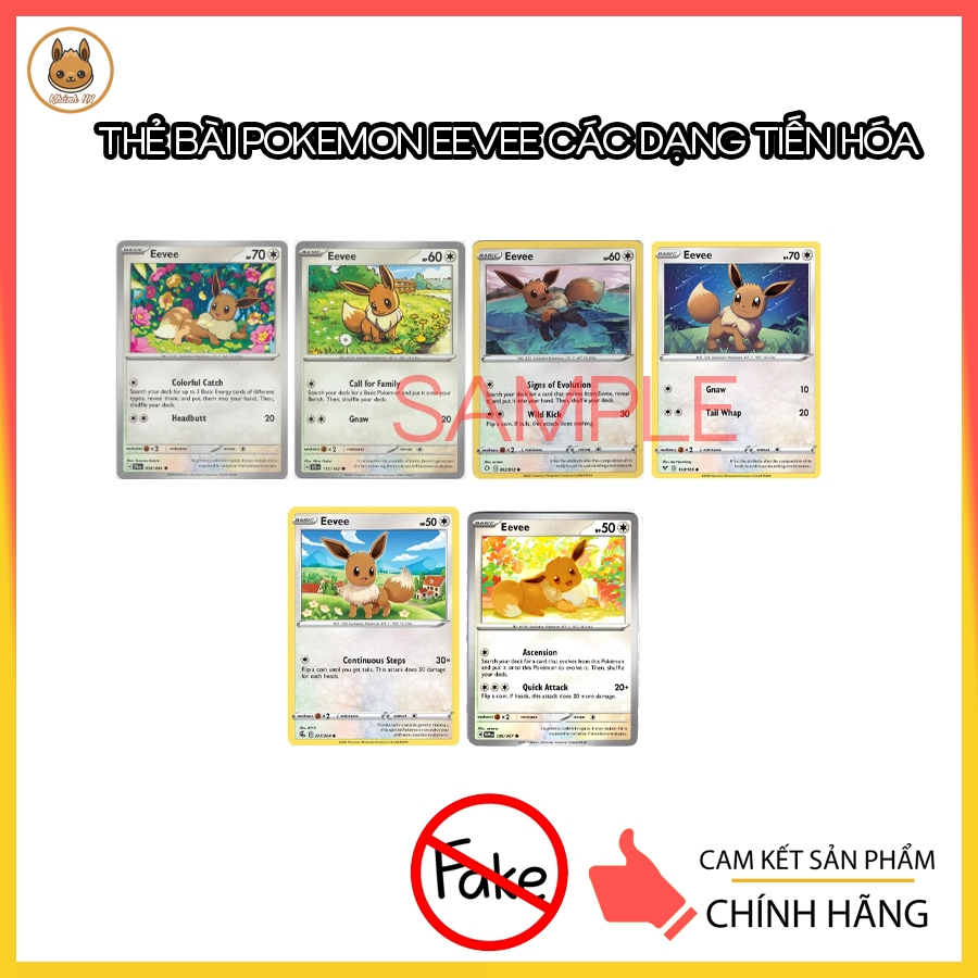 Pokemon TCG Eevee Cards Evolution Forms | Shopee Singapore