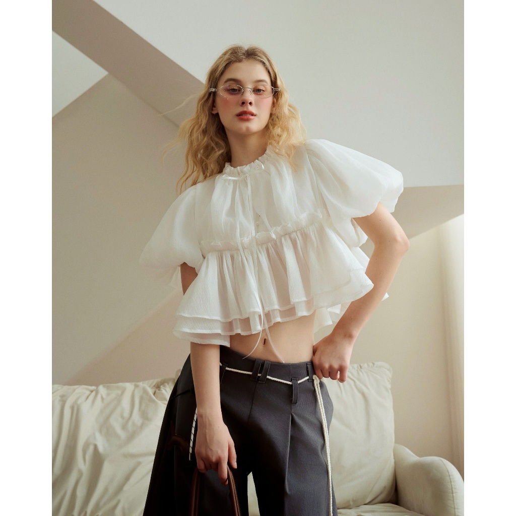 Icy Top - Remmus | Babydoll design shirt with puff sleeves for women ...