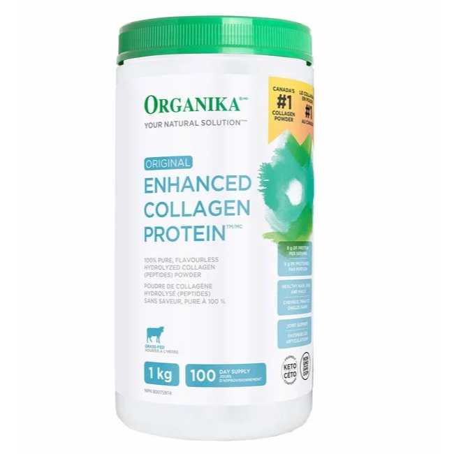 Organika 2 in 1 Enhanced Collagen Protein Drink Powder combines ...