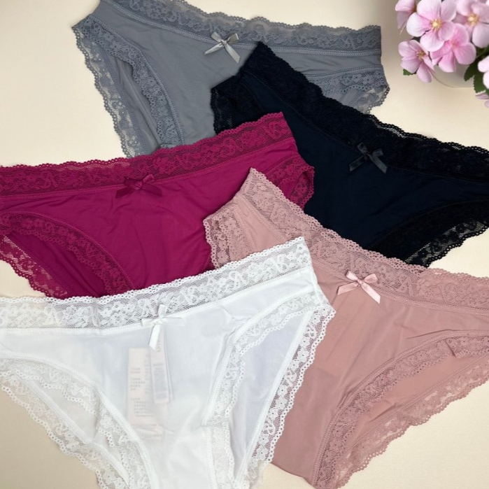 VIC cold elastic underwear with lace trim, soft and light elastic ...