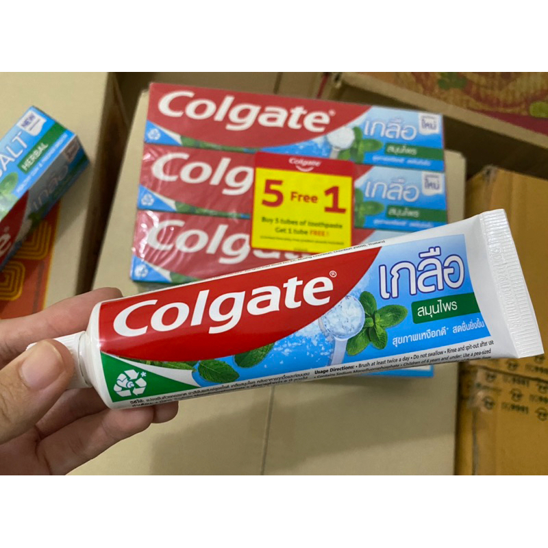 (Thai Standard) Colgate Thai Toothpaste Premium Blue Herbal Salt 150g ...