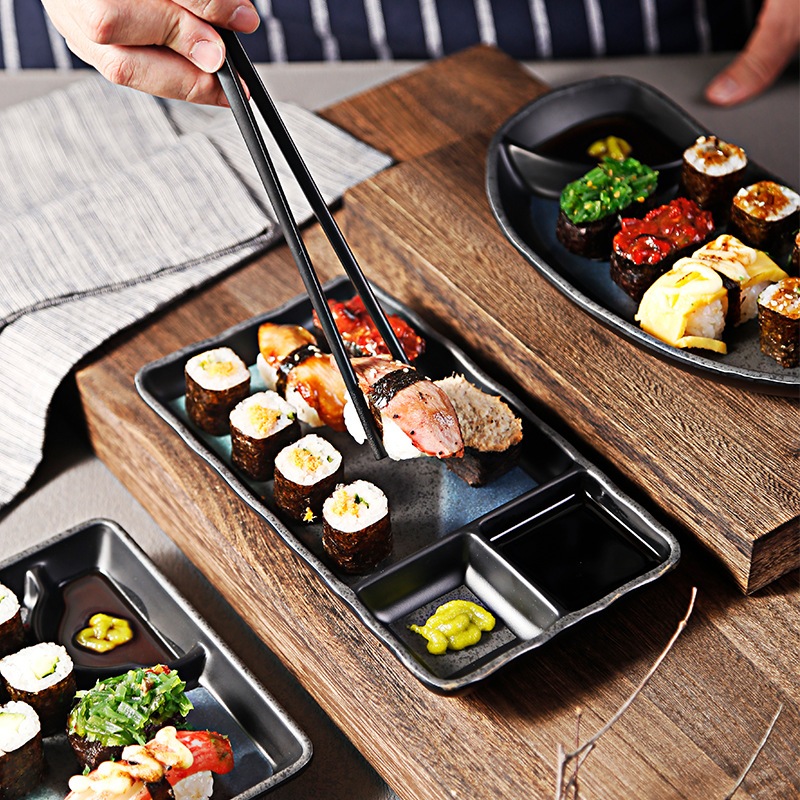 Food tray with dipping sauce position made of high quality Melamine ...