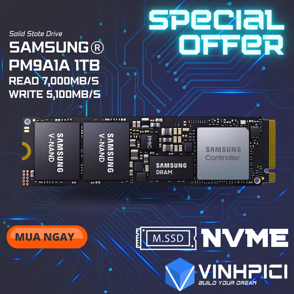 Samsung PM9A1a 1TB Gen4 x4 M.2 2280 SSD Hard Drive (Read 7000MB/s ...