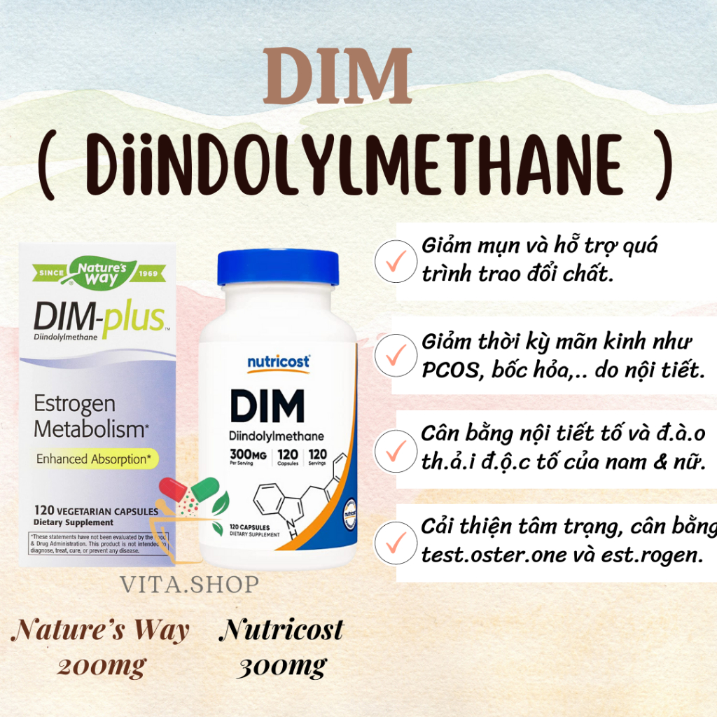 Nature's Way DIM-Plus 200mg Estrogen Metabolism - DIM tablets ...