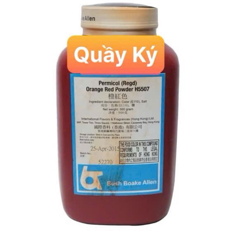 Color Powder 500gr - Hong Kong/ Permicol Orange Red Powder (orange Red ...