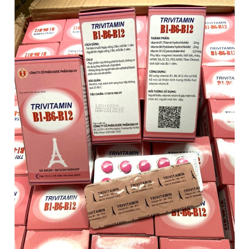 Trivitamin B1-B6- B12 supplements vitamins and nutrients for the body ...