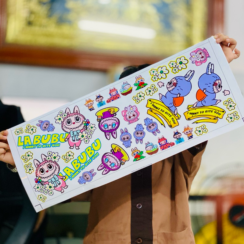 Full set of cute LaBuBu 20x60cm stamps that can be applied to many ...
