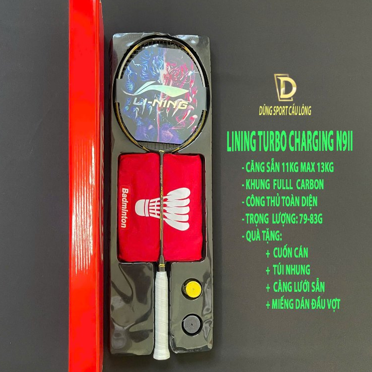 Liningg Turbo Charging N9II badminton racket full box version with ...