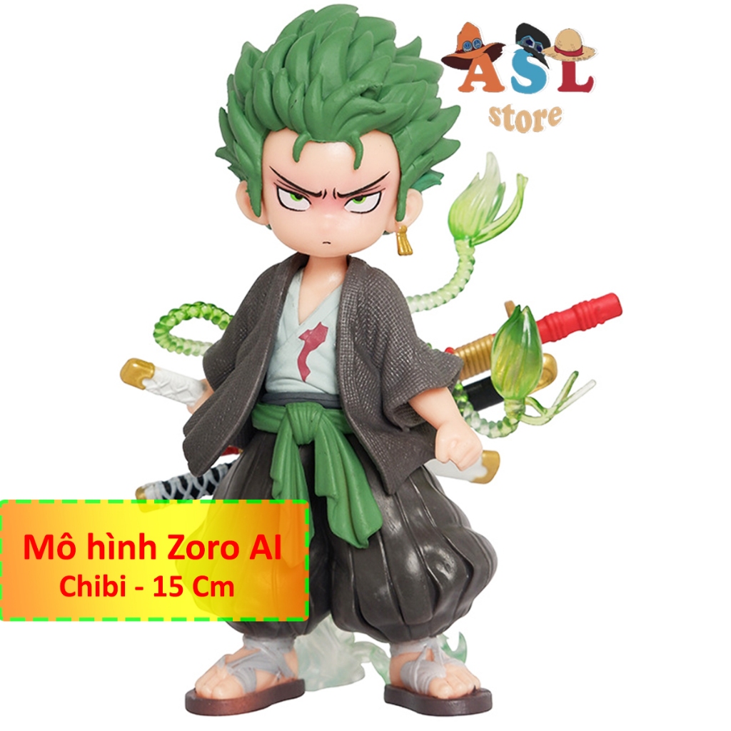 One Piece Zoro AI Chibi Model - 15cm tall 300gram - with color box ...