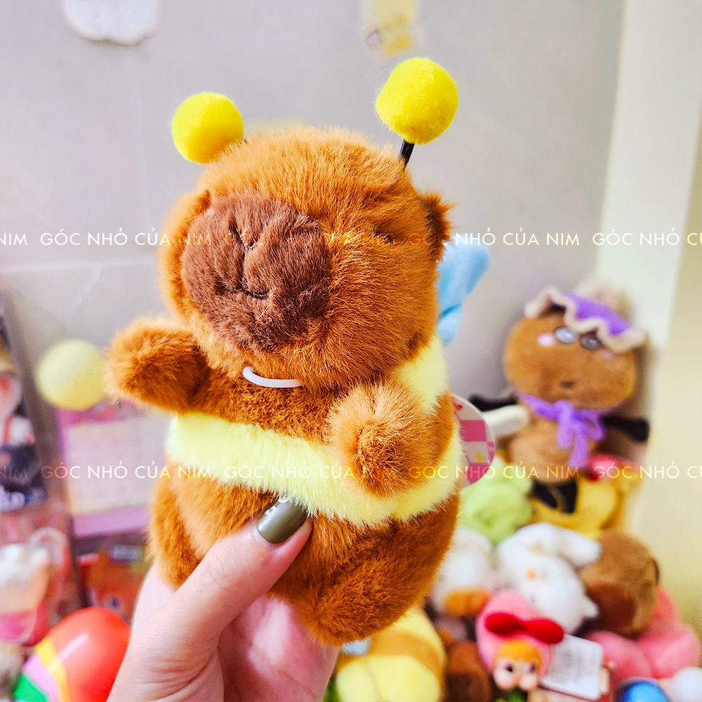 [Capybara] New MODEL Capybara keychain bee flapping wings teddy bear ...