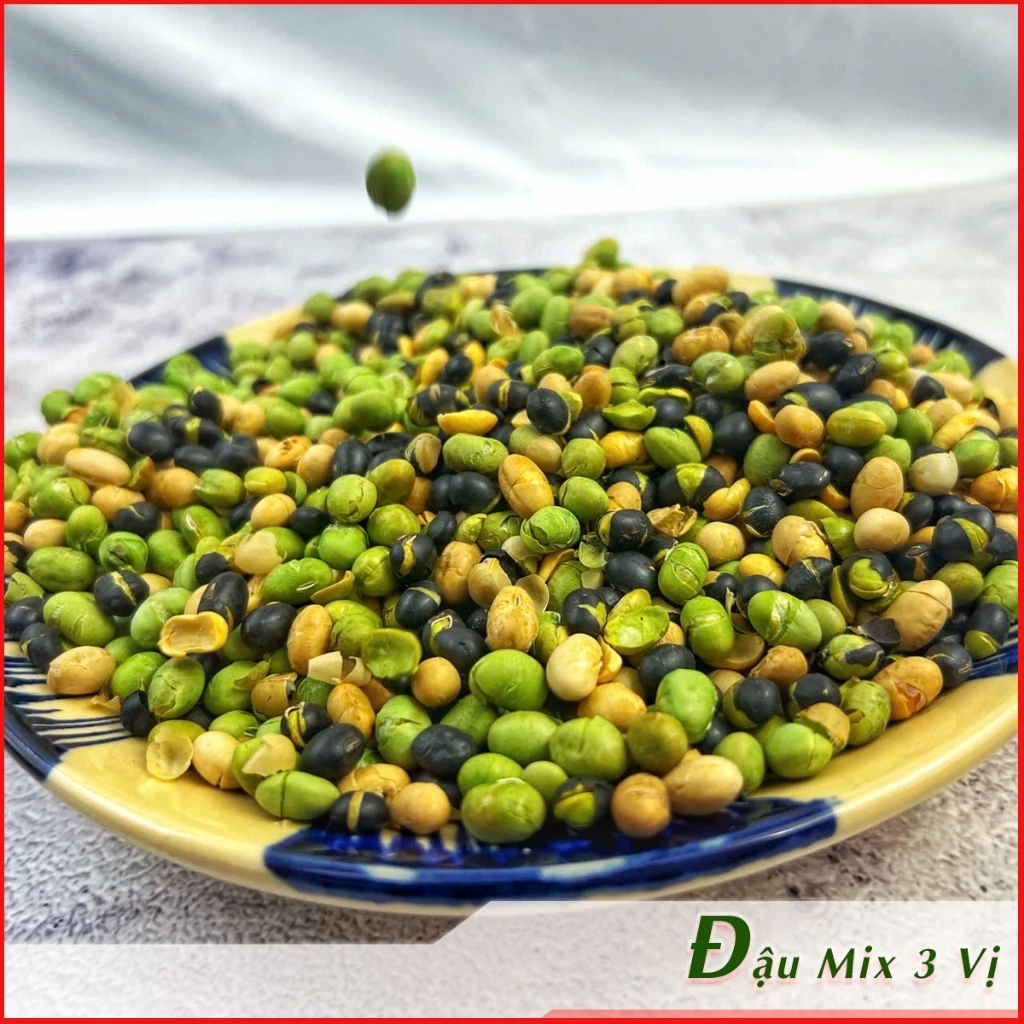 500g CRISPY DRIED BEANS MIX 3 FLAVORS OGANIC (Black Beans, Green Beans ...