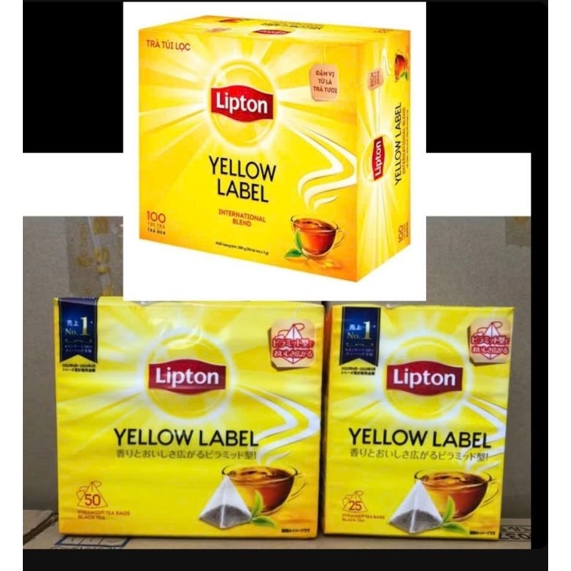 Lipton Yellow Label Tea Bags Box of 25 packs, 50 packs, 100 packs ...