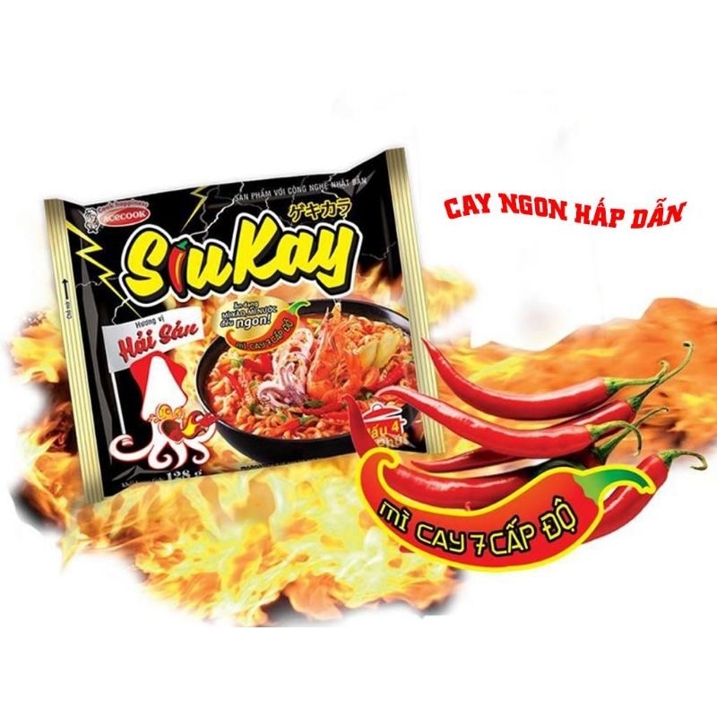 Combo box of 24 packs of super spicy Siukay noodles 129g | Shopee Singapore