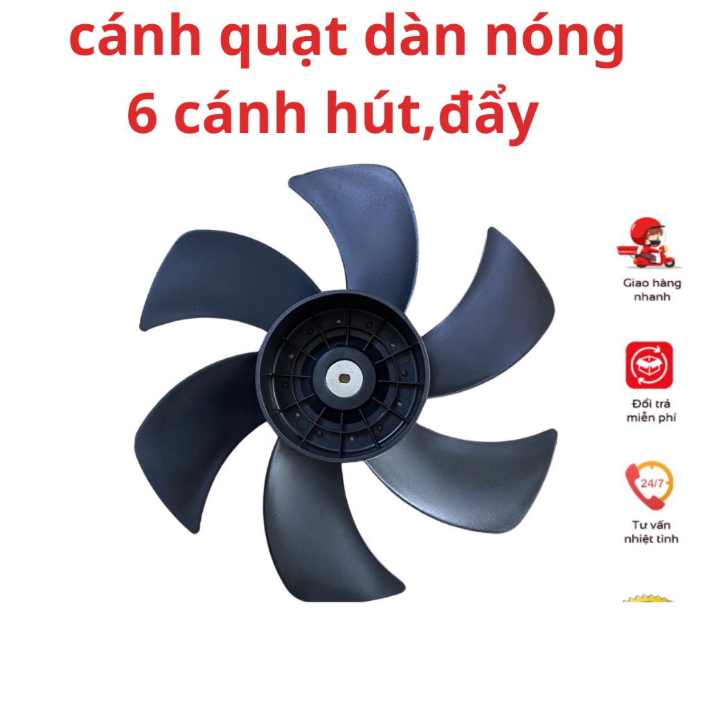 Car Air Conditioner Condenser Fan Blade 12V/24V, 6 Blades (30cm ...