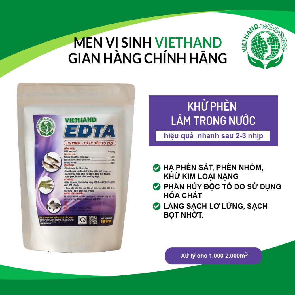 Viet Hand EDTA probiotic reduces alum and purifies water for ...