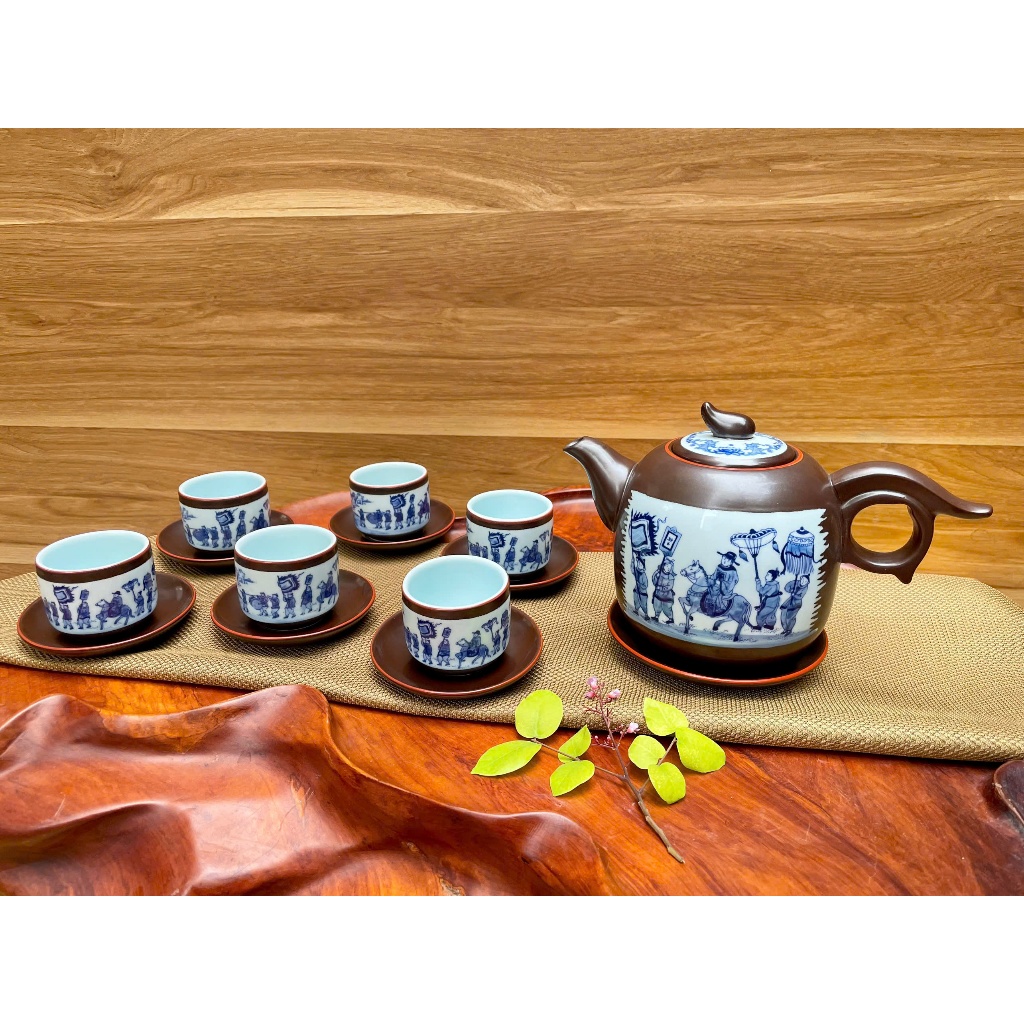 Van Chant Tea Set from Bat Trang artisans | Shopee Singapore