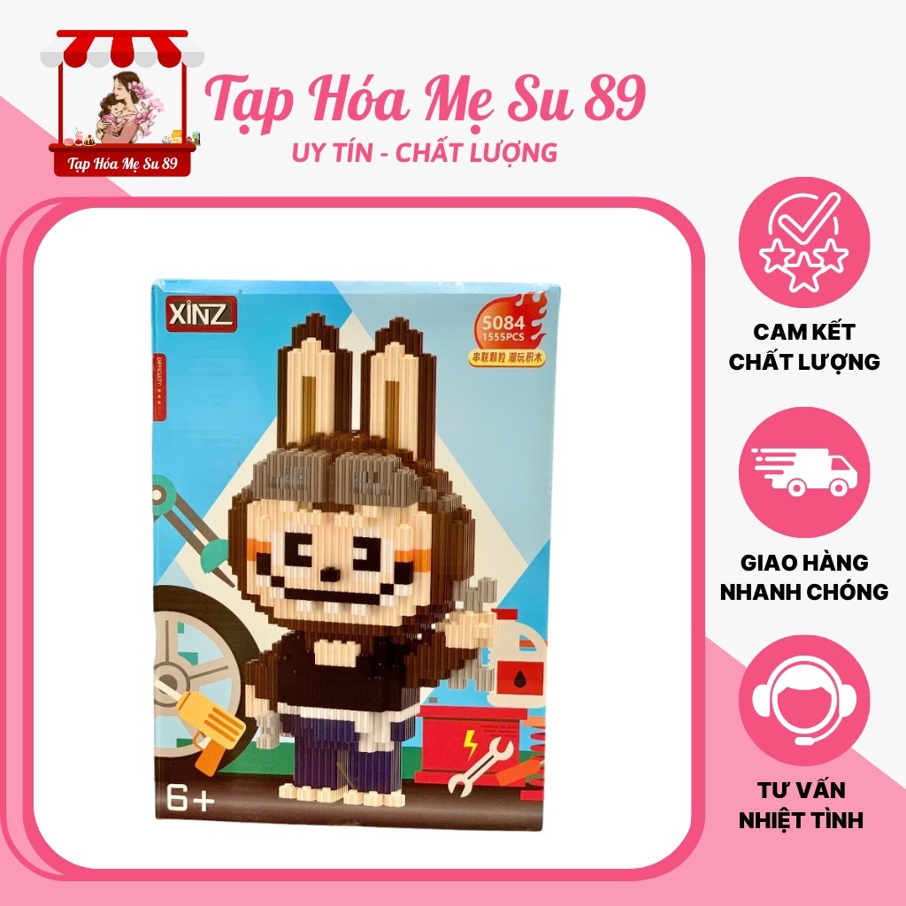 Lego Assembling Toy Labubu character size 22cm: Monster Kingdom Model ...