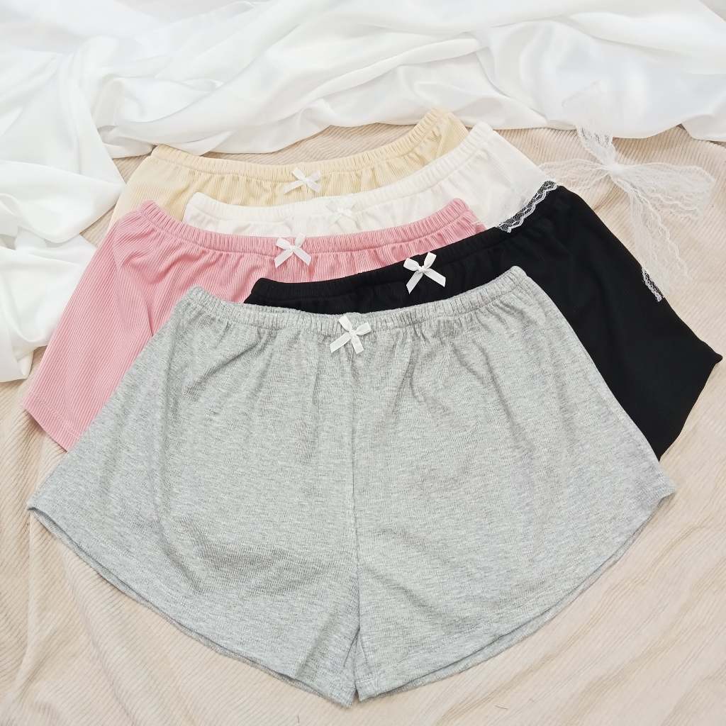Tiny Pants, Sexy Women's Round Waist Mini Pants with Bows for Home Wear ...