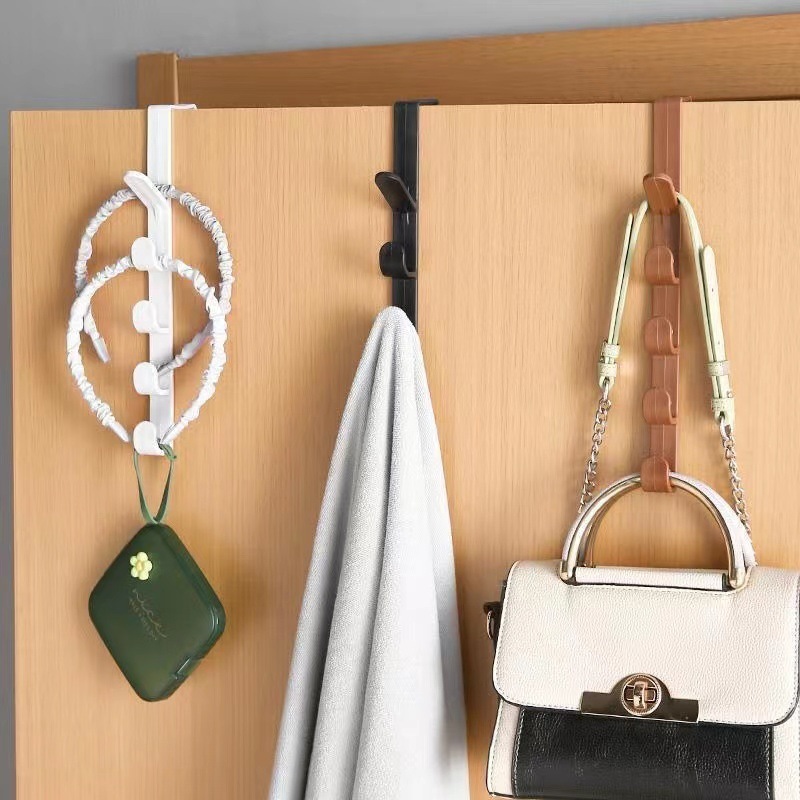 Convenient Clothes Hanger Mounted Behind the Door - Plastic Handbag ...