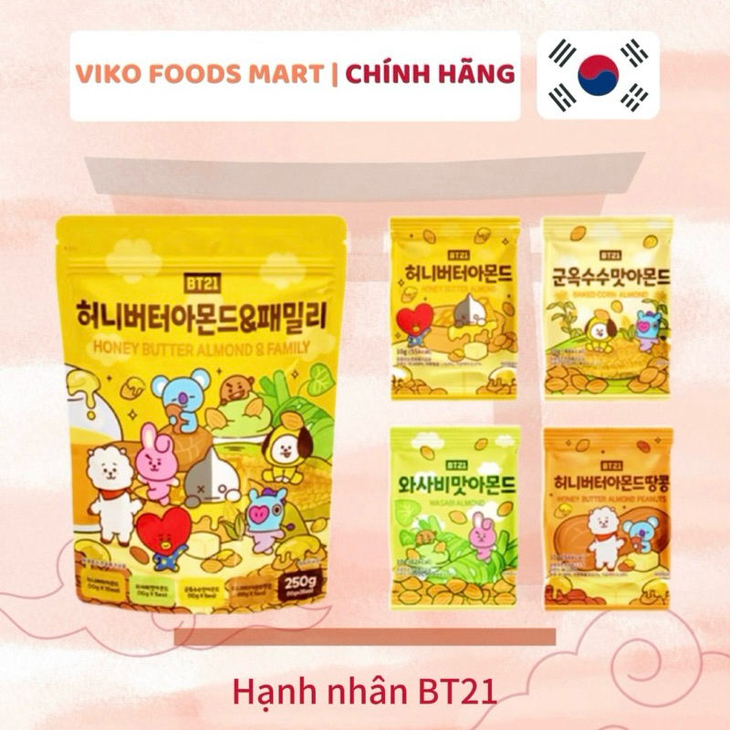 Korean Flavored Almonds 30g BT21 | Shopee Singapore