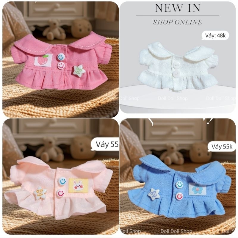 Dress for 10cm doll, Baby Three Macaron, BB3 V3 Mini | Shopee Singapore