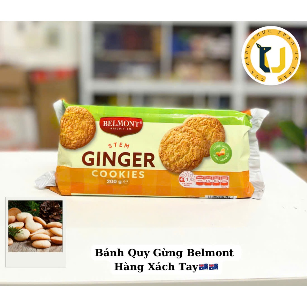 (AUSTRALIAN PRODUCTS) BELMONT Biscuit Co brand grilled ginger biscuits ...