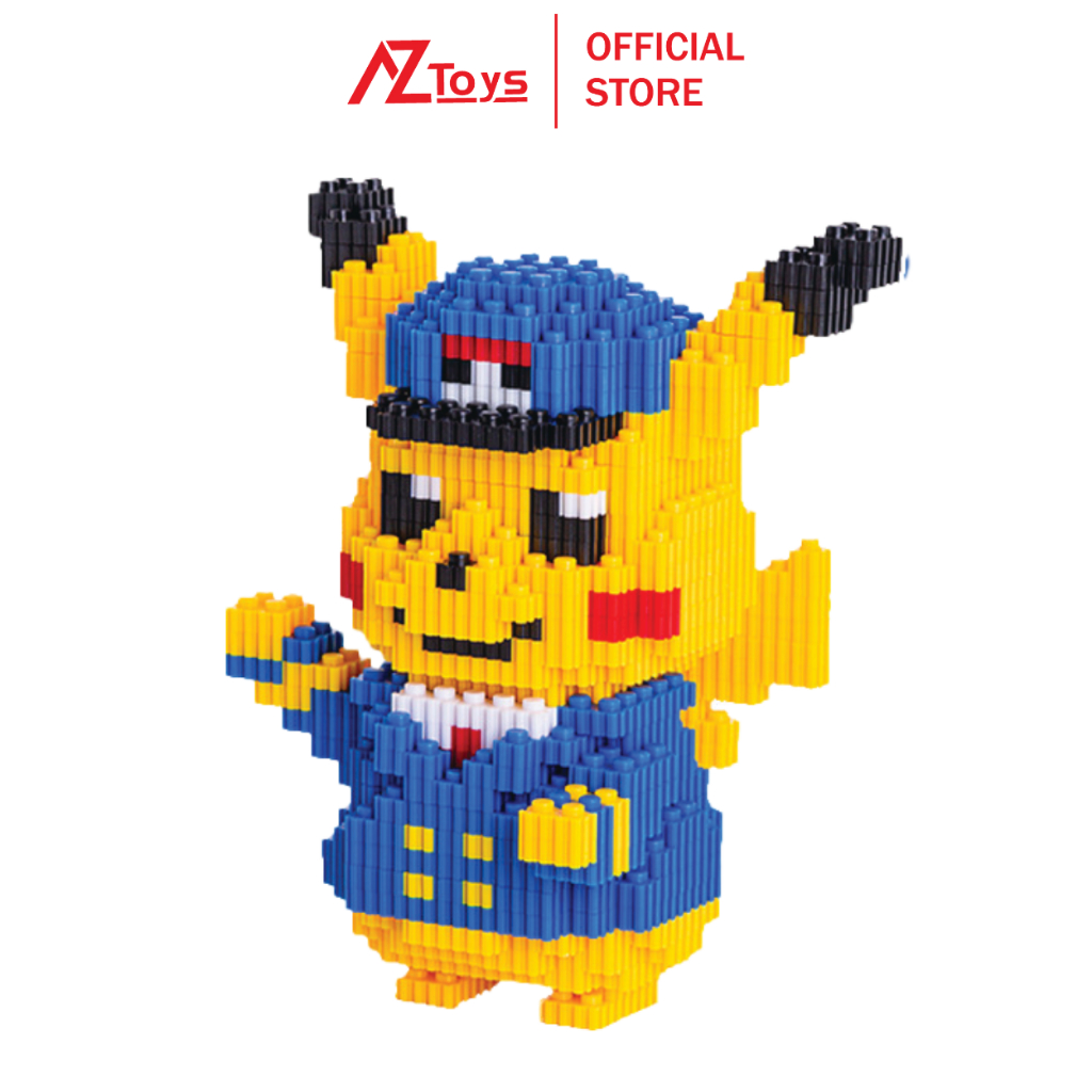 Aztoys mini 3D Police Pikachu puzzle assembly model, animated anime ...