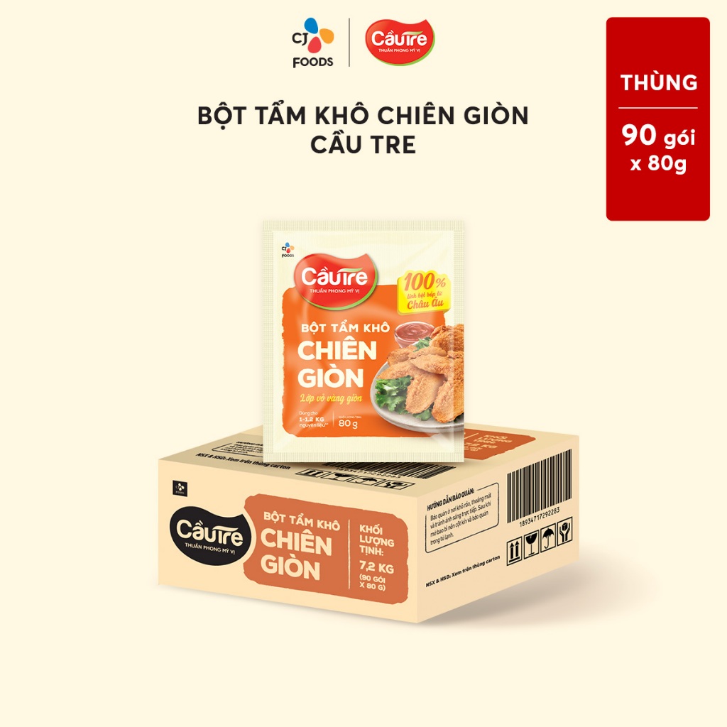 [Save] Box of 90 packs of Cau Tre Crispy Fried Dried Flour (80G x 90 ...