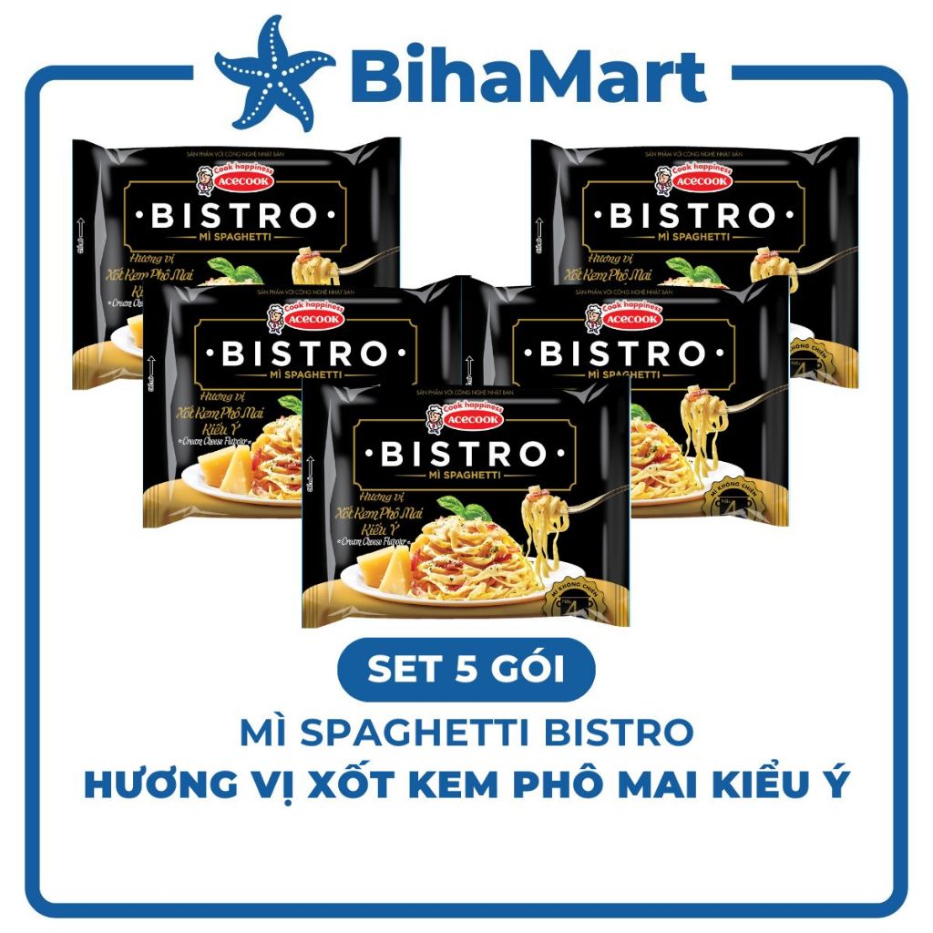 [SET5PACK]-Acecook- Bistro spaghetti with Italian cream cheese sauce ...