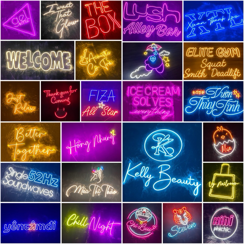 Neon lights decorated with NAME upon request - THO BONG DECOR only ...