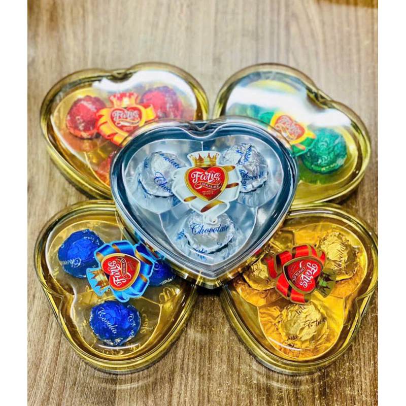 Chocolate 3 pieces luxury mica box 150g - Gift wrapped chocolate candy ...