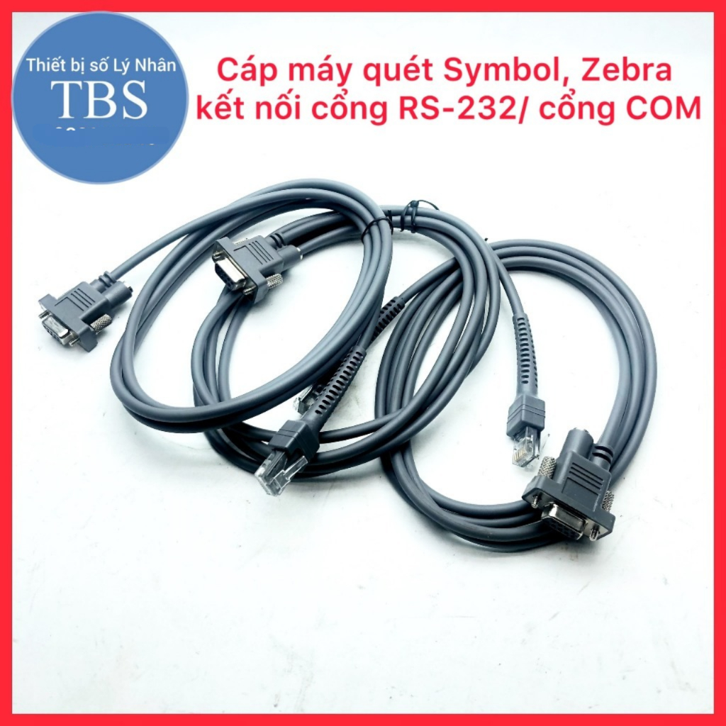 Rs232 cable for Symbol, Zebra scanners, models LI, LS, DS (100% new, 2m ...
