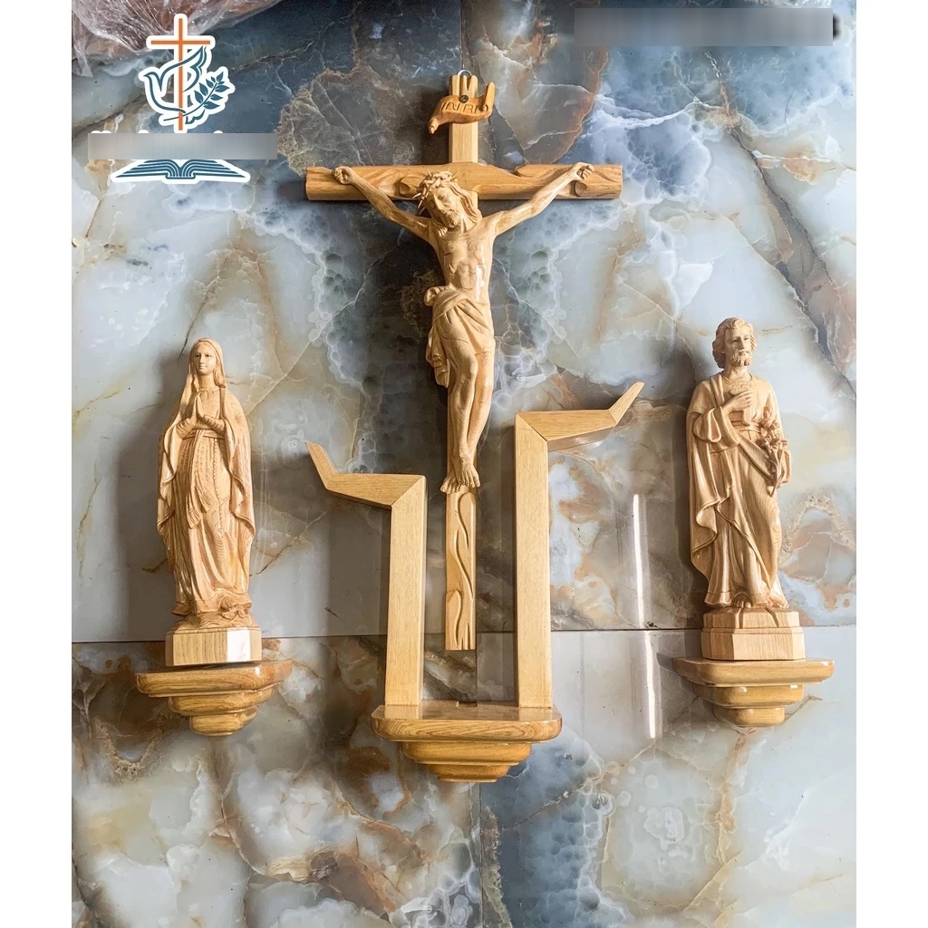 Wooden Shelf Model with Candle Handle for Statue 30cm | Beautiful God ...