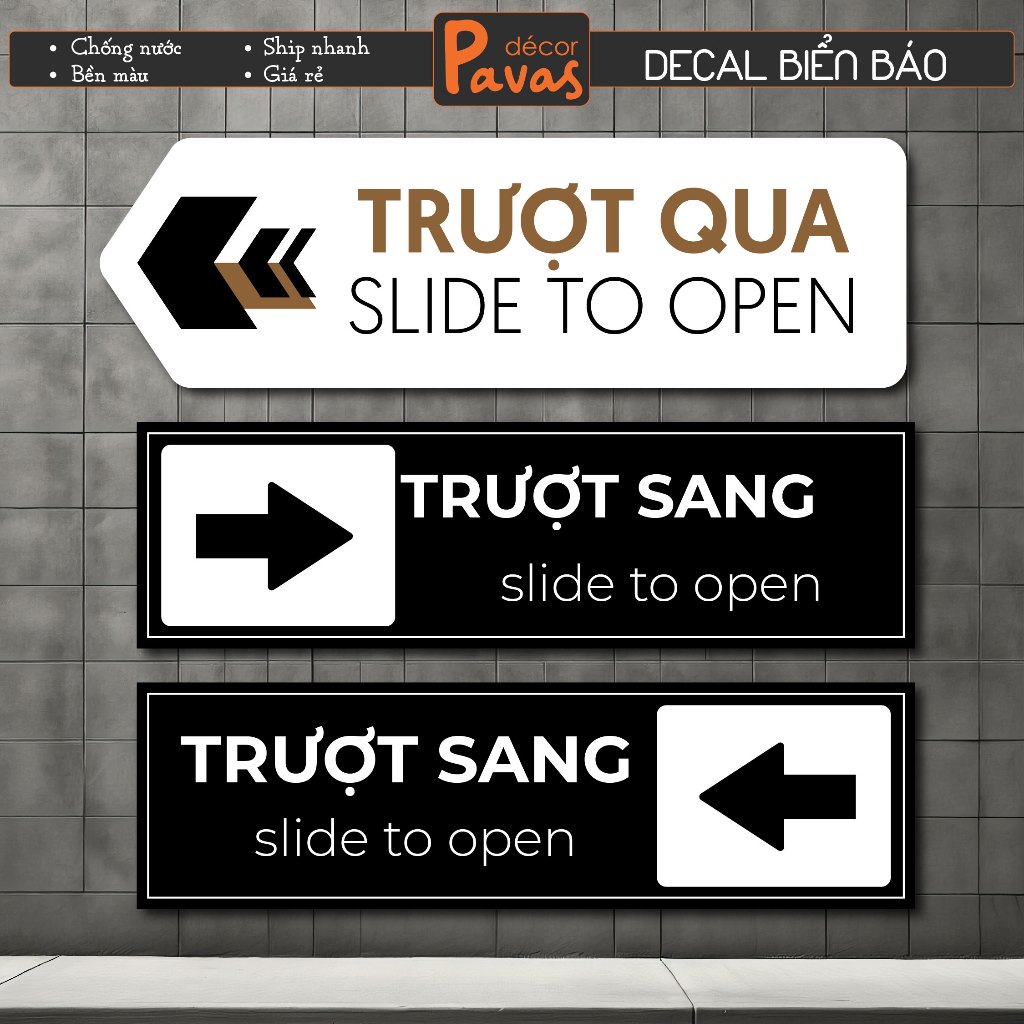 Waterproof Pull-Out Sign Decal for wall decoration, milk tea shop ...